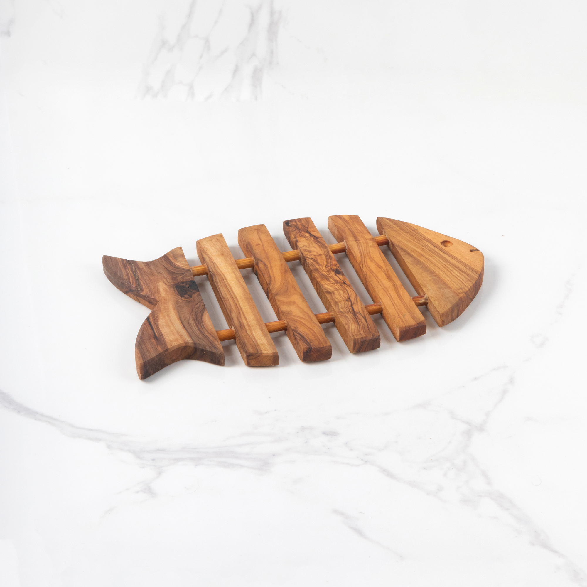Trivet | Slotted Fish Shape - Olive Art Gallery